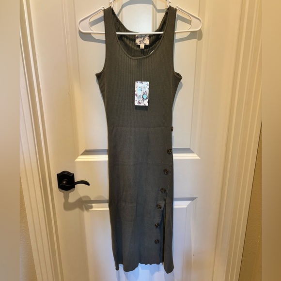 Hippie Rose | Dresses | Hippie Rose Sheath Midi Dress Crew Neck ...